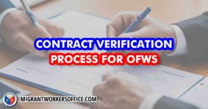 Contract Verification for Overseas Filipino Workers | Migrant Workers Office