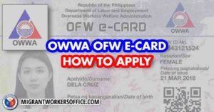 OWWA e-Card Application Guide for OFWs | Migrant Workers Office